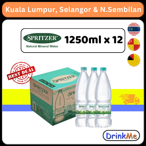 Spritzer Natural Mineral Water 1.25L ~ 3 - 5 Ctns / Kotak (1.25L x 12 Bottles) | Shopee Malaysia