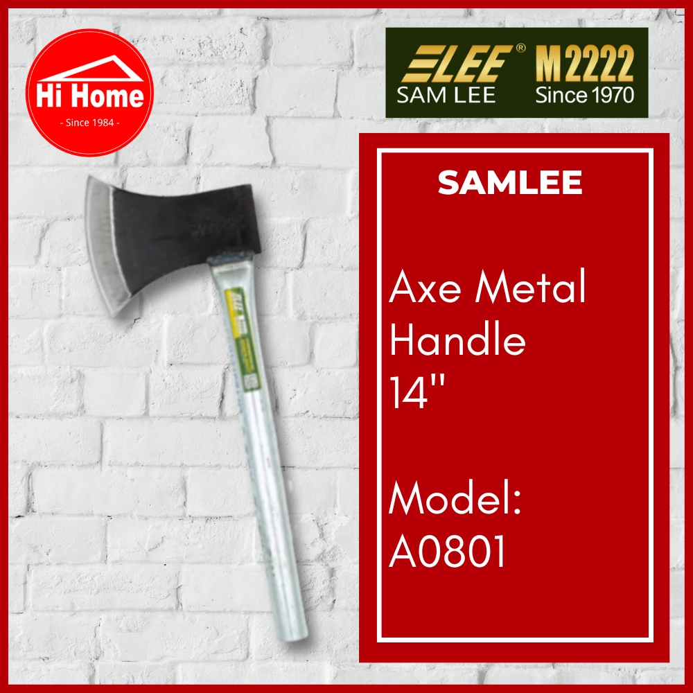 SAMLEE 14" Japan Spring Steel Wood Axe Metal Handle Wood Chopping ...