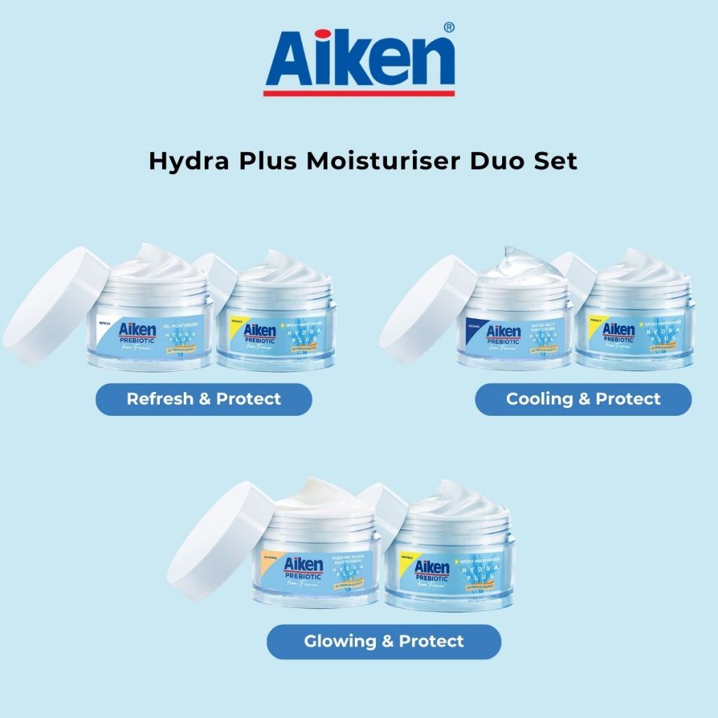 Aiken Prebiotic Hydra Plus Moisturiser Duo Set | Pudding | Jelly ...