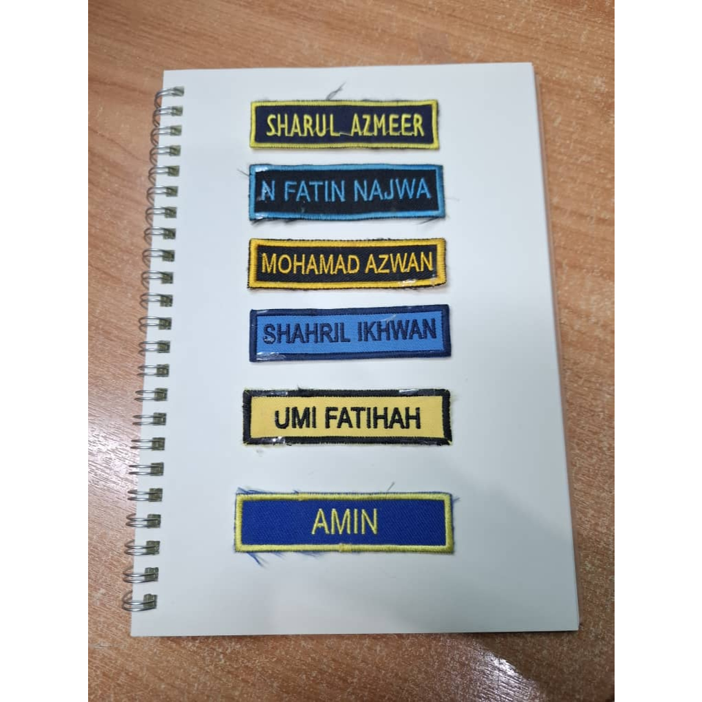 Name Tag Sekolah (Sulam) | Murah | Pelbagai warna | Shopee Malaysia