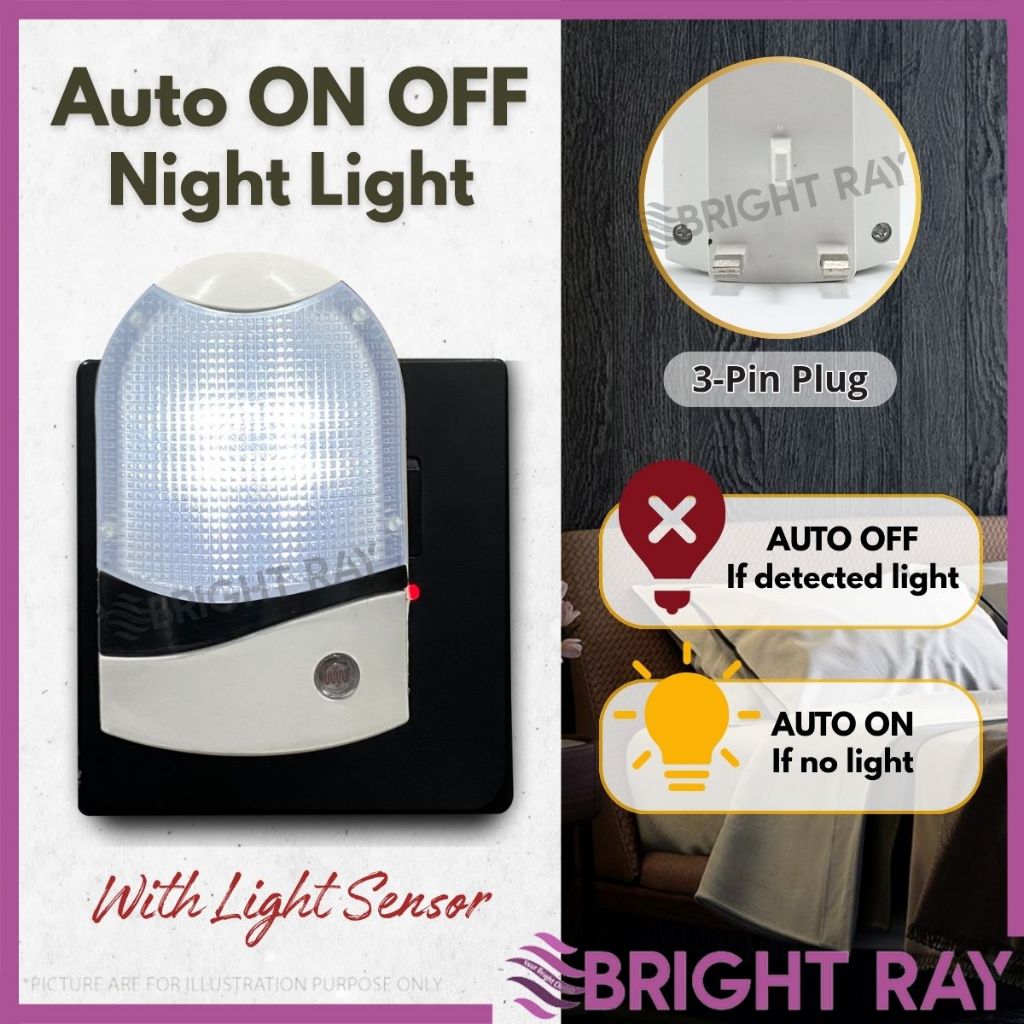 QL Lampu Tidur Plug In Sensor Light Night Lamp Lampu Sensor Automatik ...