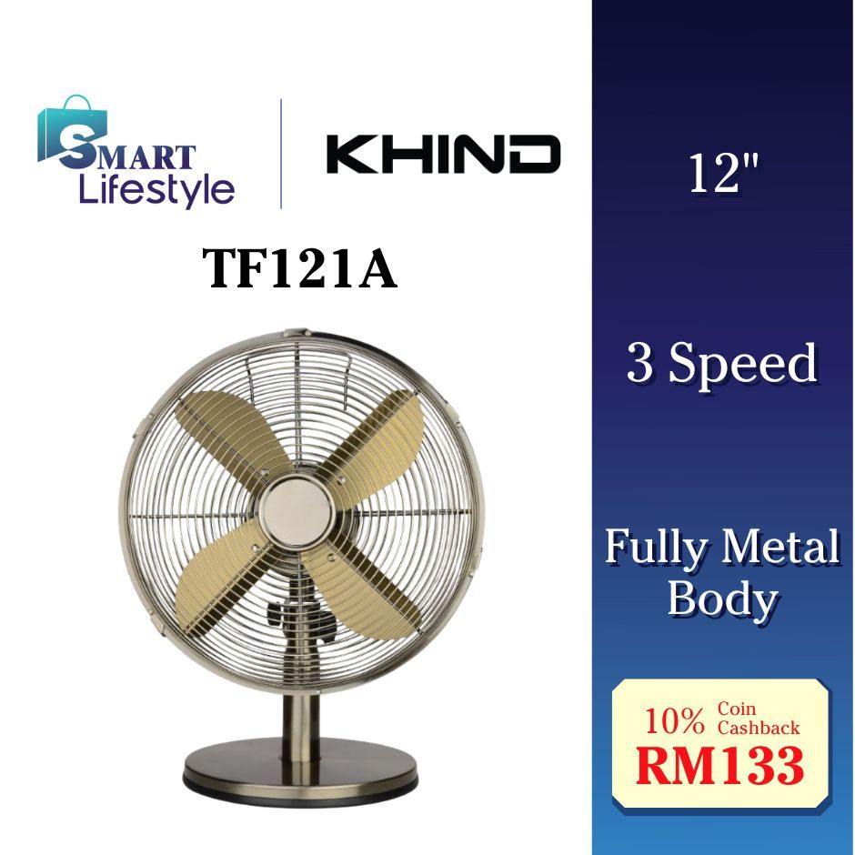 Khind 12" 3 Speed Table Fan TF121A / Faraday Antique Table Fan 12” With ...