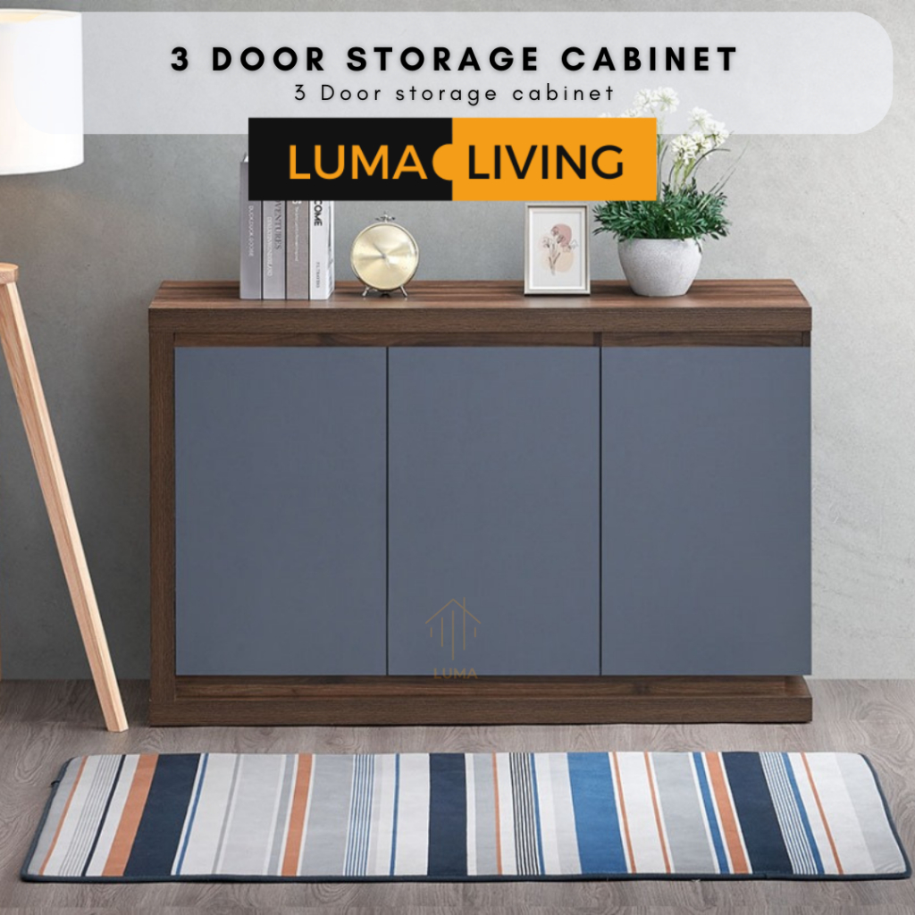 LUMA LIVING TOME SERIES 3 Door CONSOLE CABINET Side Cupboard Storage ...
