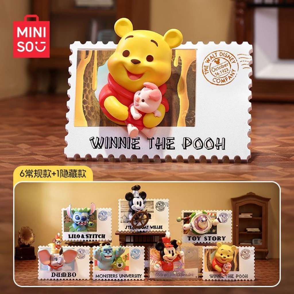 MINISO Disney 100th Anniversary Blind Box Retro Stamp Desktop Figurine ...