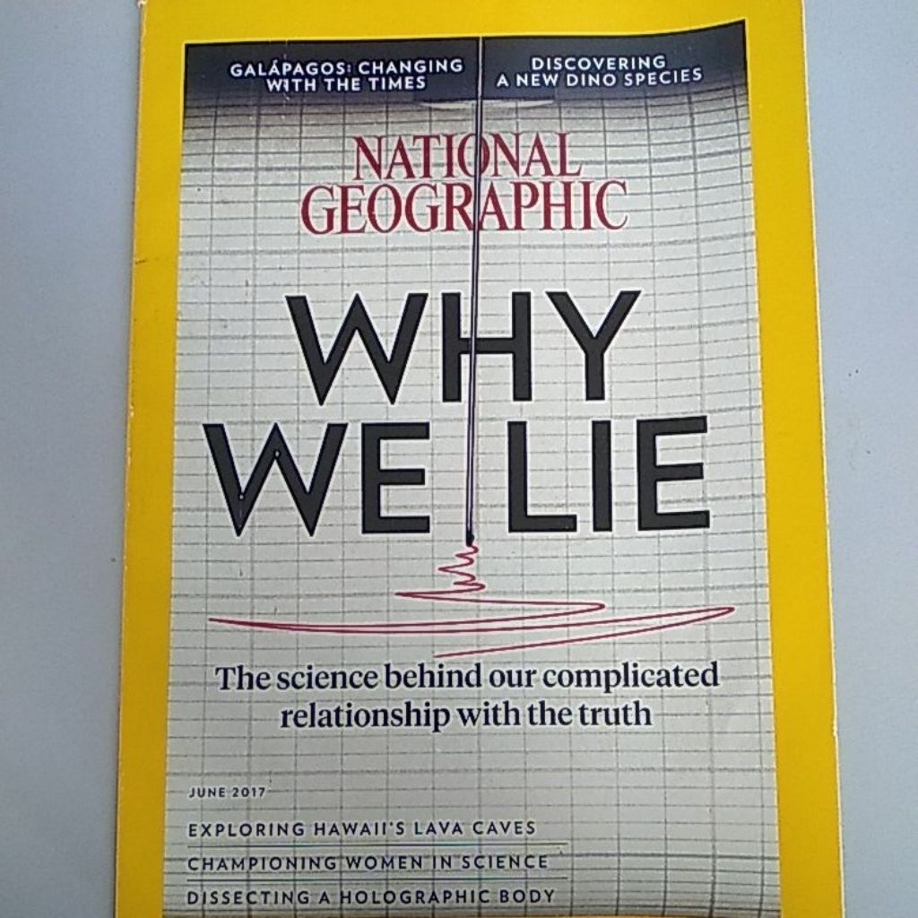 (Used book) #23 National geographic why we lie (june 2017) | Shopee ...