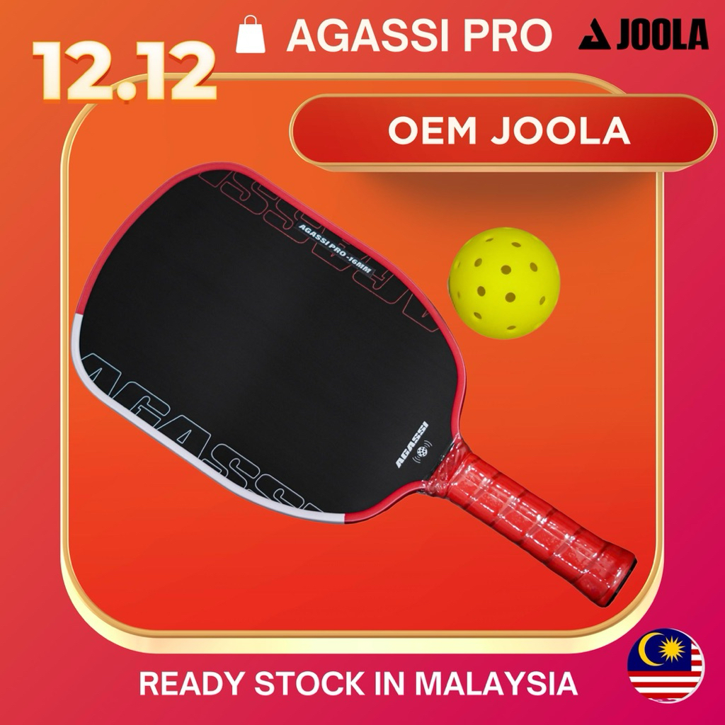 OEM JOOLA Agassi Pro 16mm Carbon fibre pickleball paddle | Shopee Malaysia
