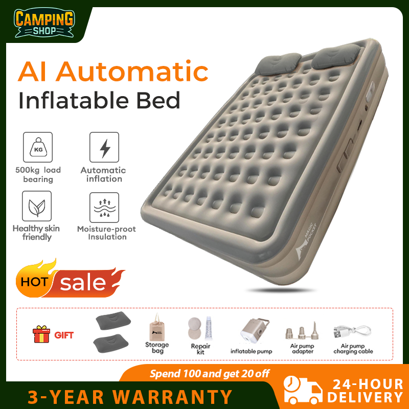 🎁Free Pillow🎁 Tilam angin auto pump Inflatable air bed mattress with ...