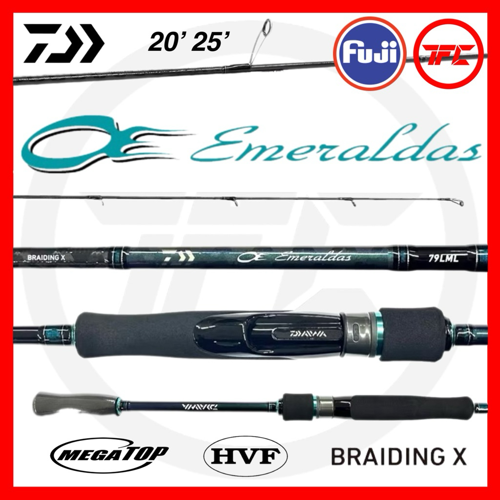 2020 2025 DAIWA Emeraldas 20’ 25’ JDM Eging Spinning Rod Joran Pancing Egi Squid Jig Candat ...