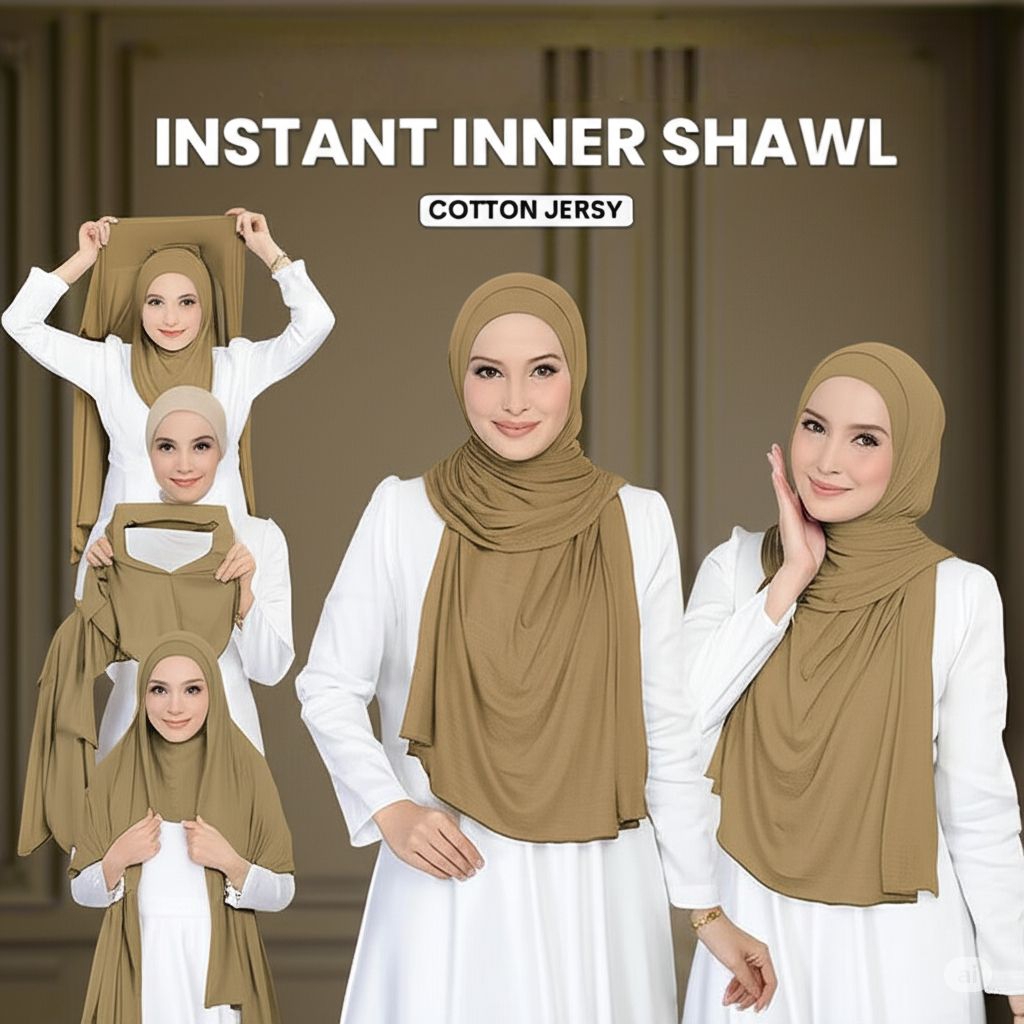 MARIPOSA INSTANT SHAWL BUTTERFLY CURVE (Hafh Attach WITH INNER NECK ...