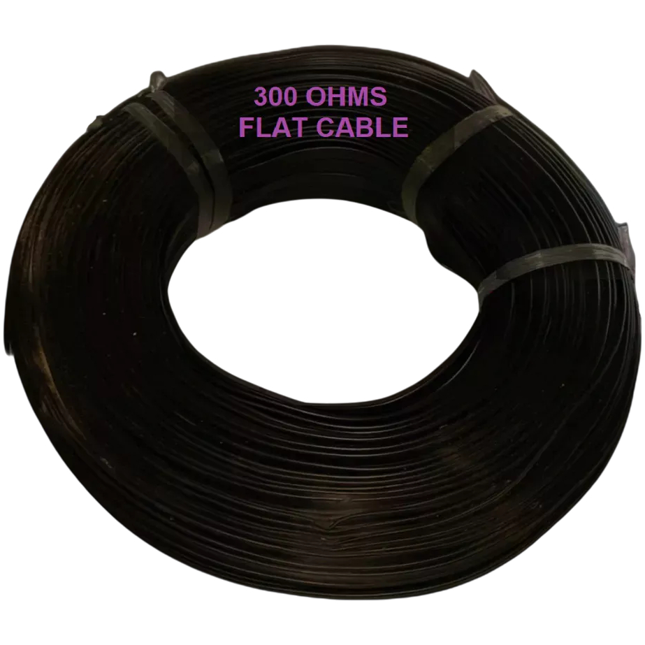 Black Colour 300 Ohms Flat Type Twin Lead Tv Aerial Antenna Cable (One ...