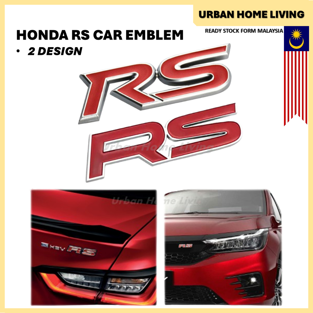 HONDA RS SERIES Car Emblem Logo Styling Rear Tail Trunk Fender Badge ...