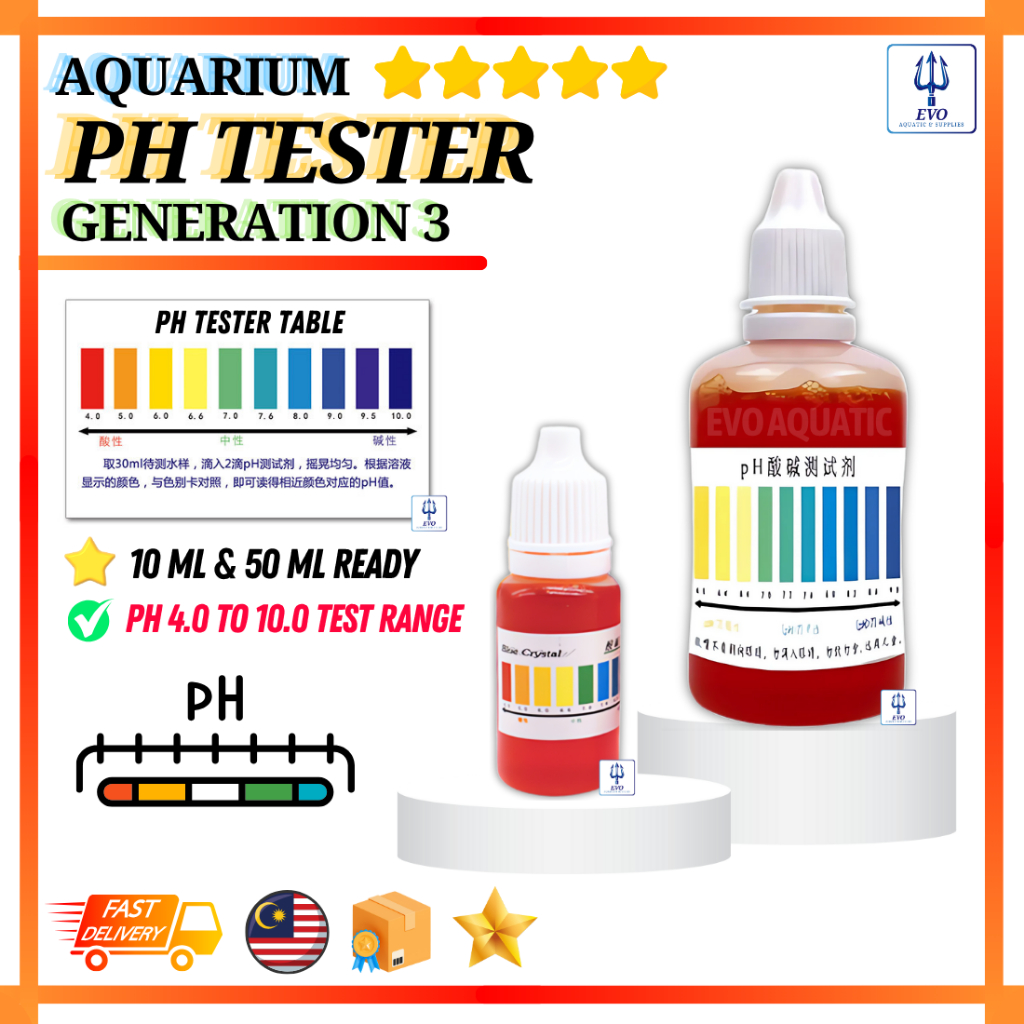 🔥READY STOCK🔥 Aquarium PH Tester Water Quality Test Reagent Water Test ...