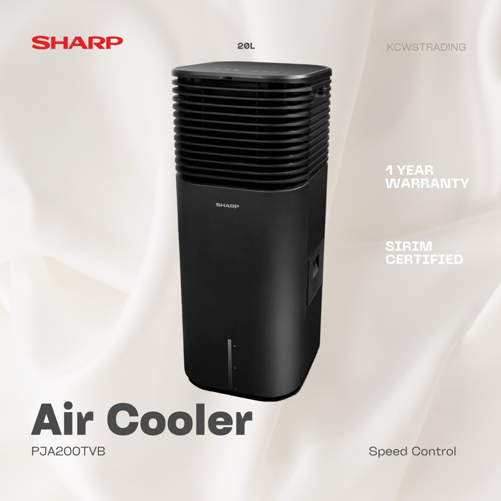 Sharp 20L Air Cooler PJA200TVB with Remote Control Timer Speed Control ...