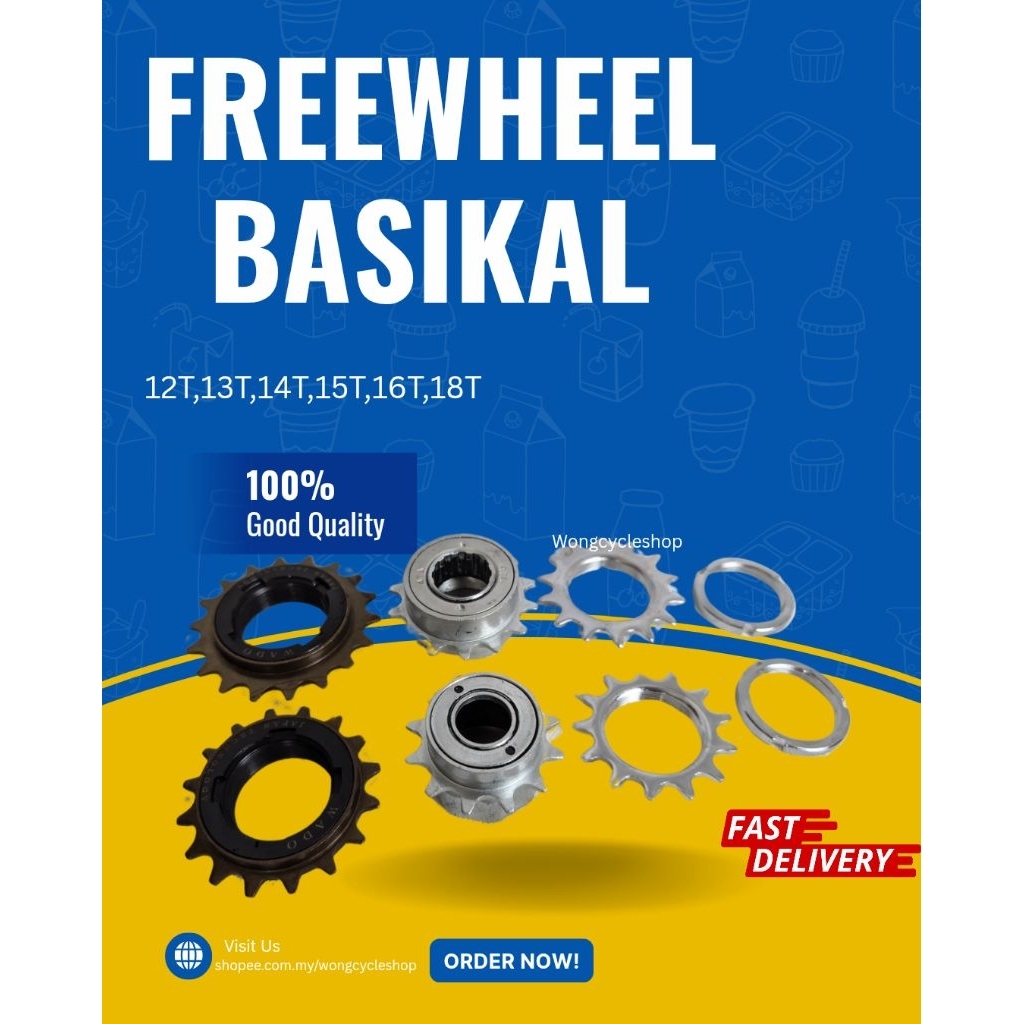 [Wongcycleshop]Basikal Spoket 12T 14T 16T 18T SPEED - Freewheel Basikal Bicycle Freewheel ...