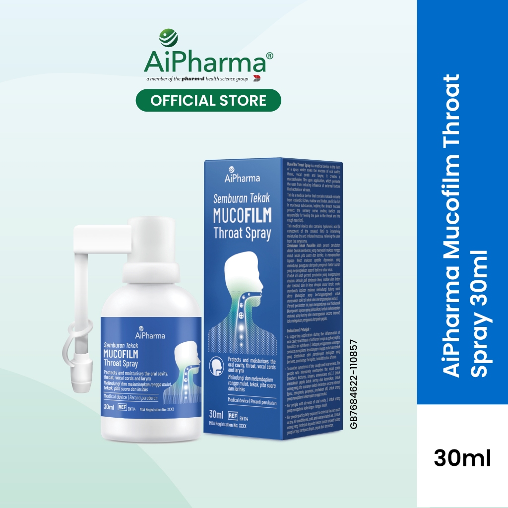 AiPharma Mucofilm Semburan Tekak / Mucofilm Throat Spray (30ml ...