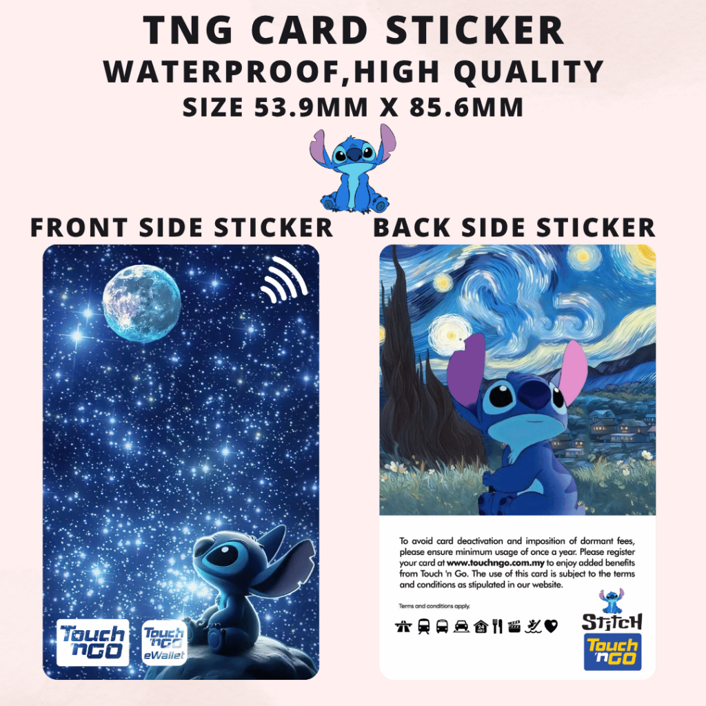 Stitch Front+Back Design-Access Card/Touch ‘n Go TNG Card/Banapassport ...