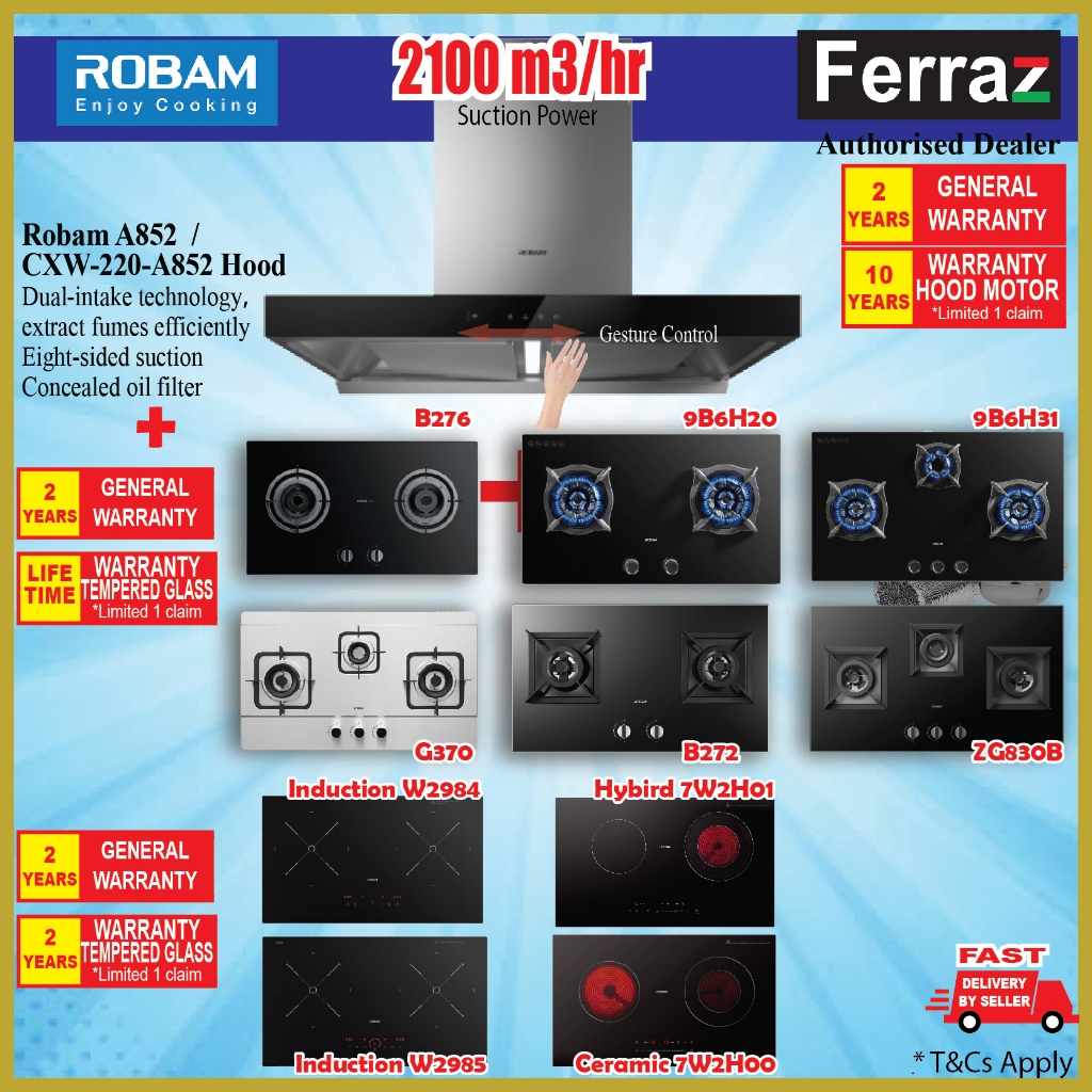 [ COMBO OFFER ] [ Pre Order stock Eta 1st Aug'25] Robam A852 Cooker ...