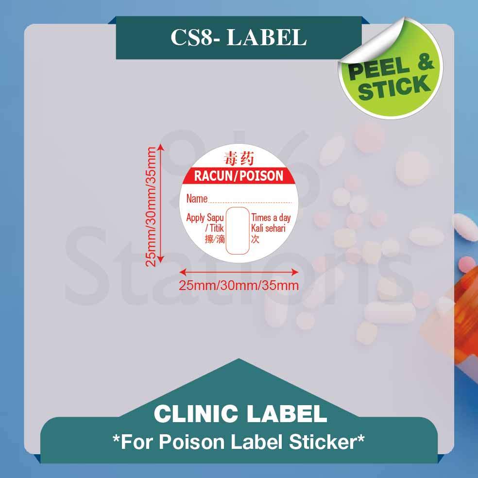 RACUN / POISON STICKER / LABEL / KLINIK RACUN LABEL (READY STOCK ...