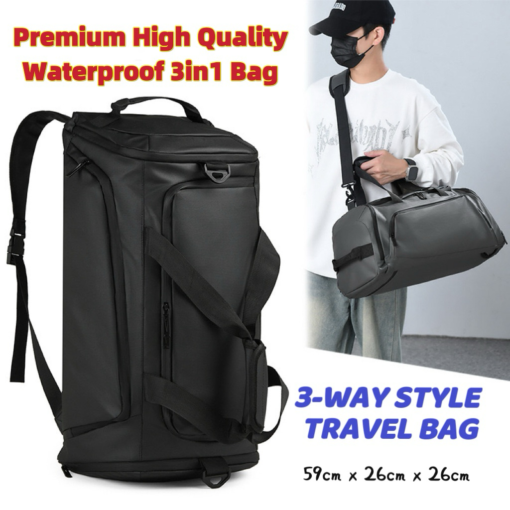Premium Waterproof Travel Bag 3in1 Big Capacity Handbag Backpack Travel ...