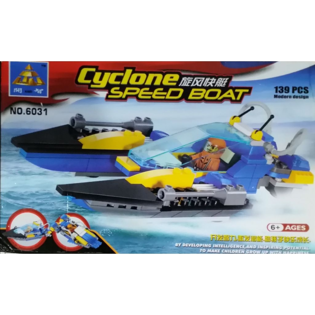 READY STOCK AND FAST DELIVERY!! KAZI CYCLONE SPEED BOAT 6031 (139 PCS ...
