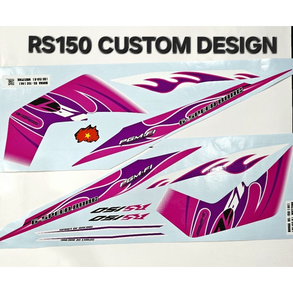 HONDA RS 150 CUSTOM DESIGN ( 44 ) BODY STICKER SPECIAL EDITION | Shopee ...
