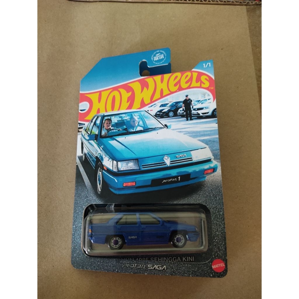 HOTWHEELS CUSTOM BOOKLET PROTON SAGA MAHATHIR (BLUE) | Shopee Malaysia