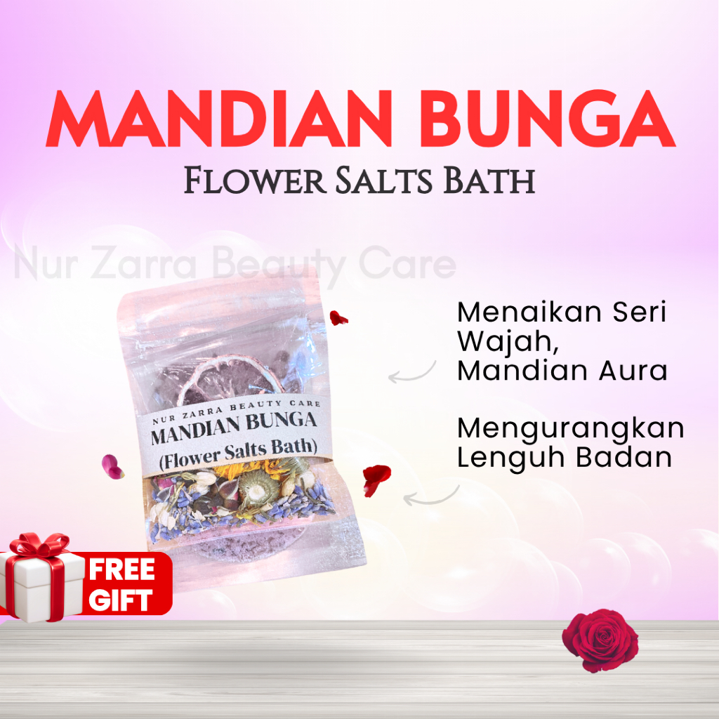 🔥Mandian Bunga Aura Flower Salts Bath, Scrub Bersihkan Badan Segar ...