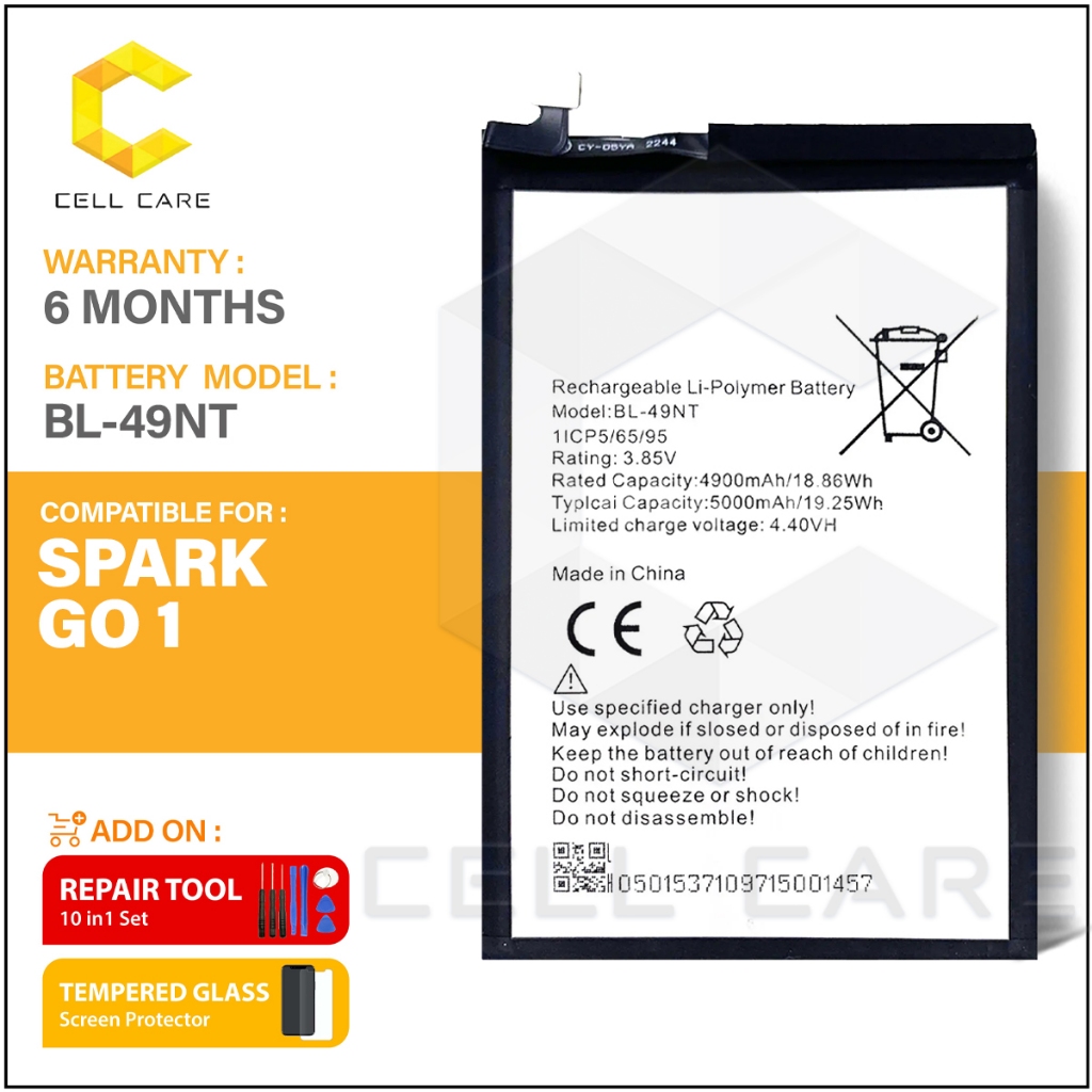 Battery For TECNO SPARK GO 1 BL-49NT (5000mAh) | Shopee Malaysia