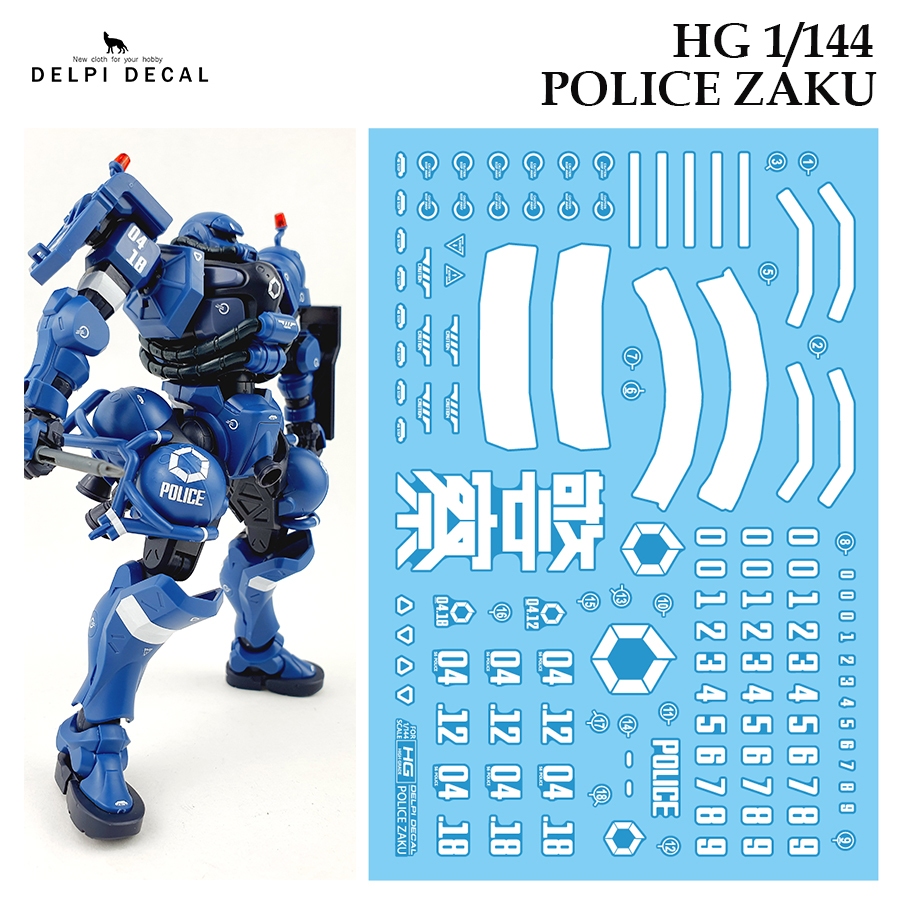 [DELPI DECAL] 575 HG 1/144 MS 06 SSP POLICE ZAKU GQUUUUUUX GUNDAM WATER SLIDE DECAL | Shopee ...