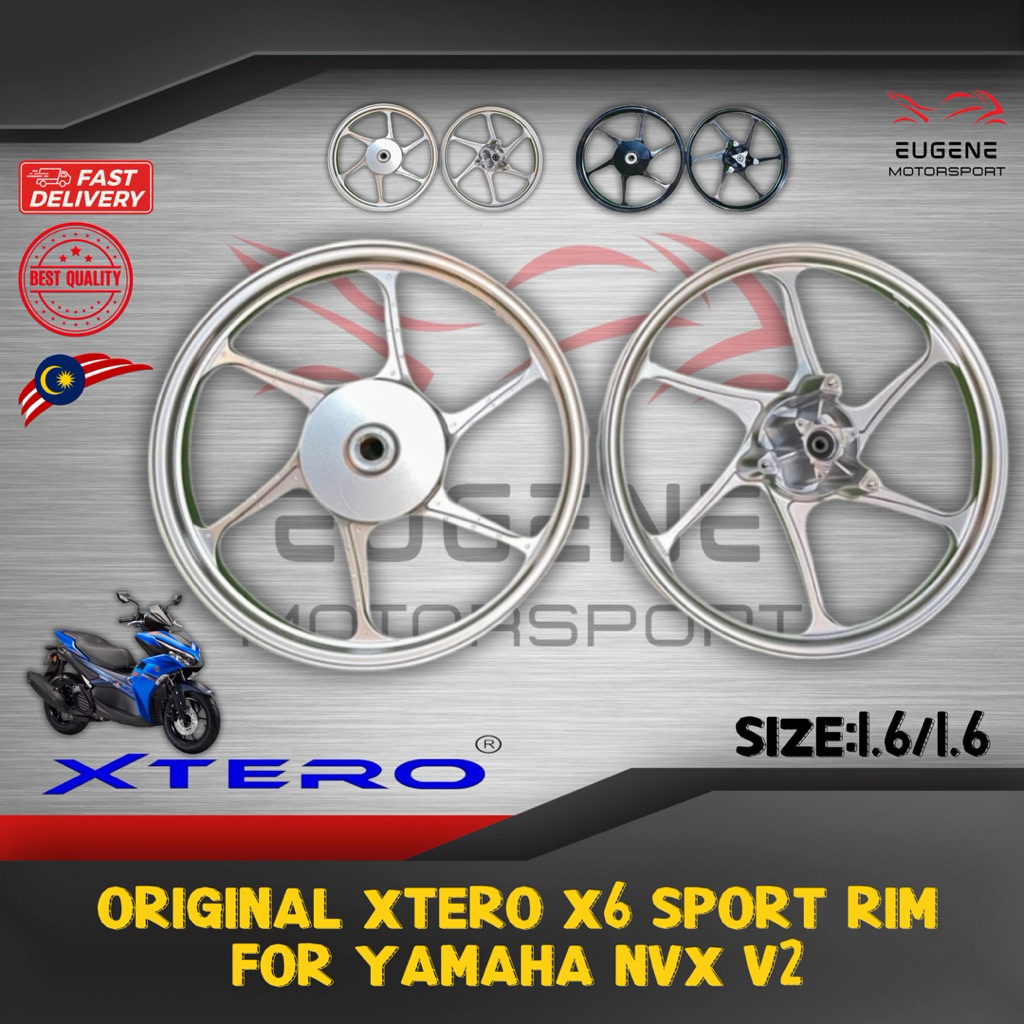 ORIGINAL XTERO X6 SERIES SPORT RIM FOR YAMAHA NVX V1/V2 | Shopee Malaysia