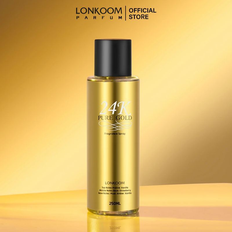 LONKOOM Mandian dan Body Mist Semburan Minyak wangi 24K Gold/Noble ...