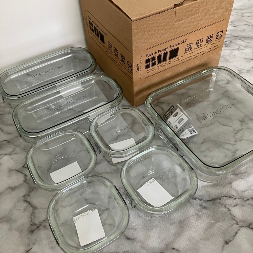 [Imported from Japan]Iwaki Heat-Resistant Glass Storage Container Cool ...
