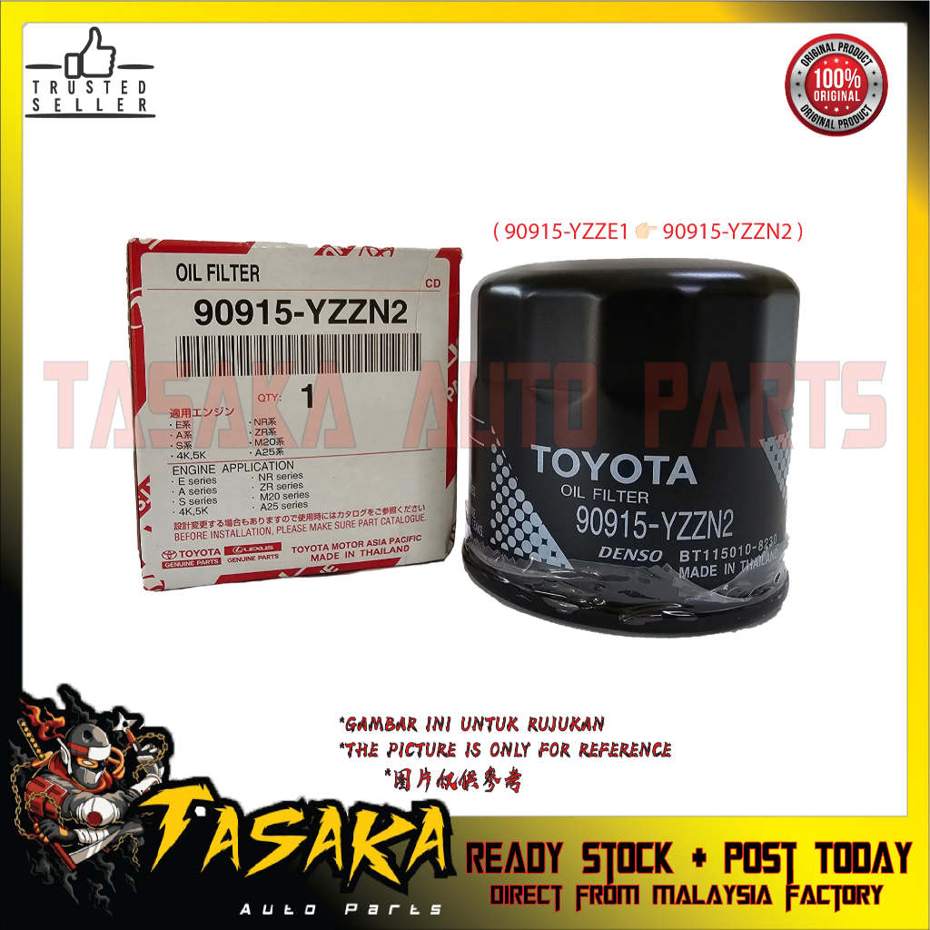 Genuine Toyota Oil Filter 90915-YZZN2 - Camry Altis Wish Avanza Yaris ...
