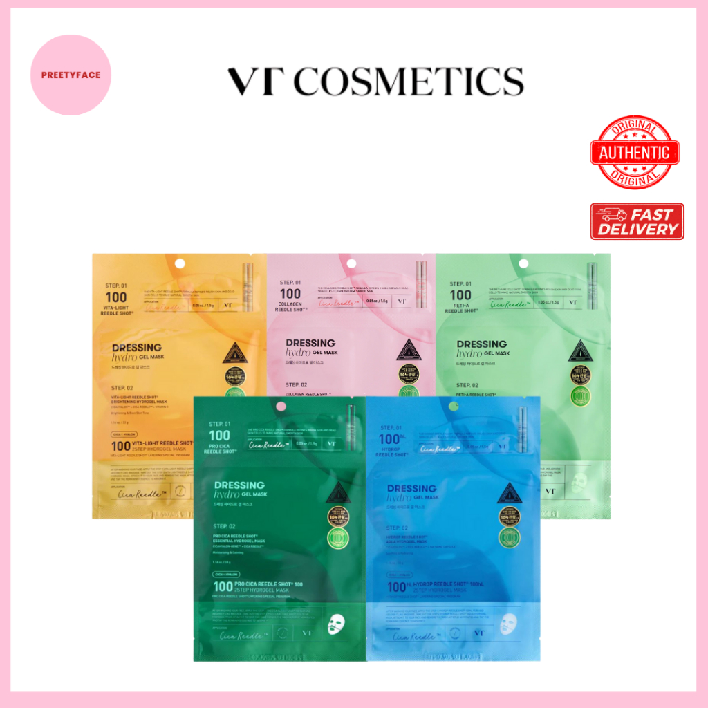 VT COSMETICS Collagen Reedle Shot 100 Mask/VT Hydrop Reedle Shot 100hL ...