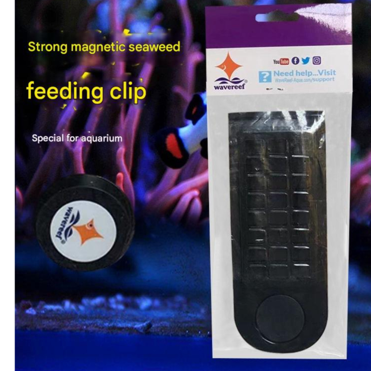 Wavereef Magnetic seaweed algae fish food Clip for Aquarium tank Coral ...
