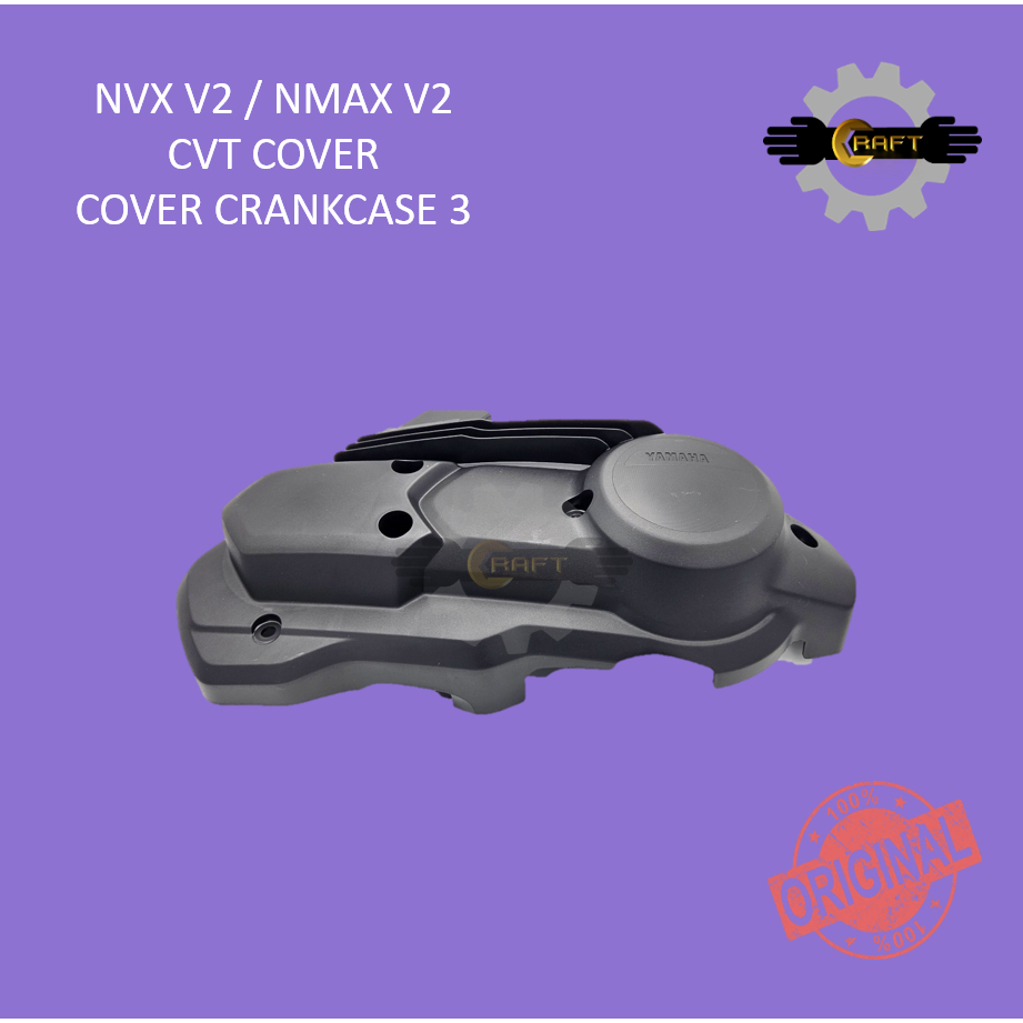 YAMAHA NVX V2 / NMAX V2 CRANKCASE 3 CVT COVER KAVER CVT B6H-E5431-00 TUTUP PULLEY BELT 100% ORI ...
