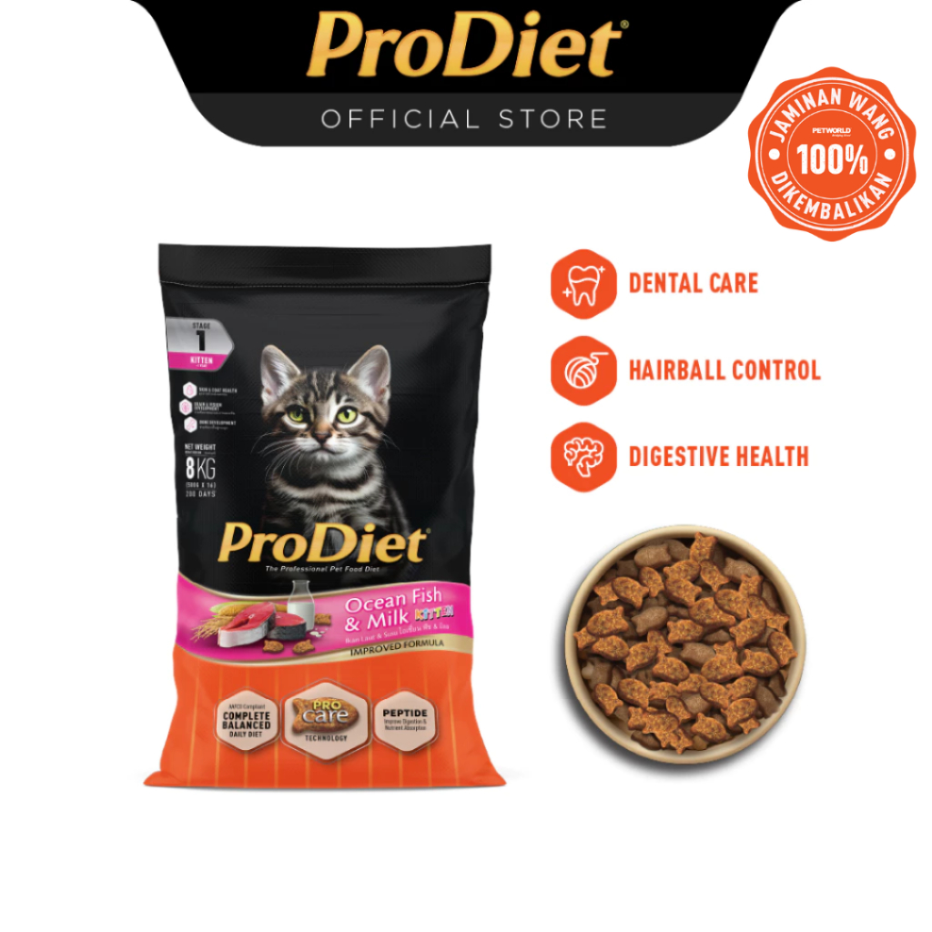 ProDiet Dry Cat Food Kitten - Ocean Fish & Milk (8kg) | Shopee Malaysia