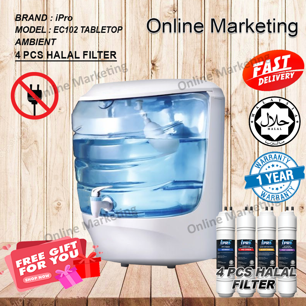 IPRO Gallon Bottle Water Dispenser / Water Purifier EC102 With 4 Jakim ...