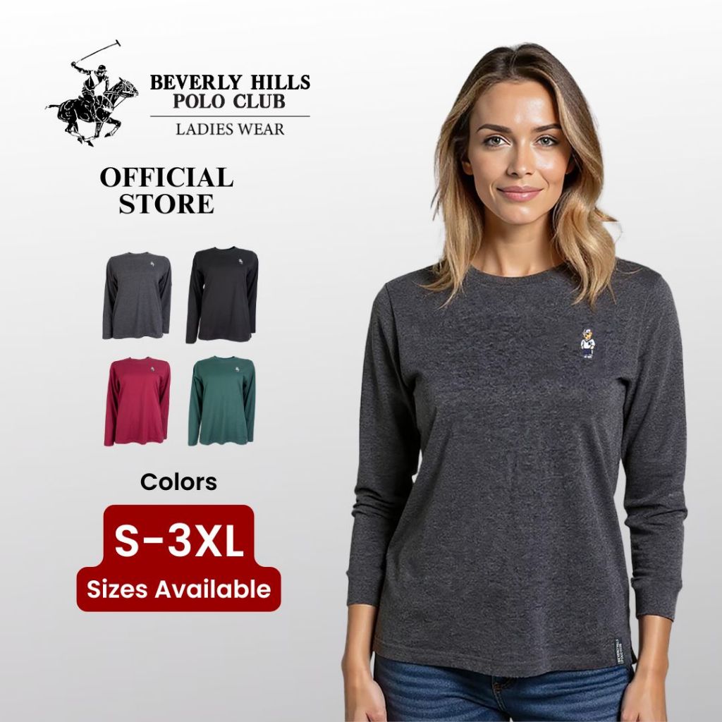 BHPC Women Polo Long Sleeve Shirt Bear Collection | Shopee Malaysia