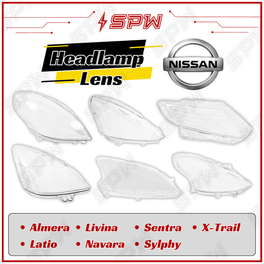 NISSAN HEAD LAMP LENS COVER Head Light OEM Headlamp Clear Len Covers HD ...