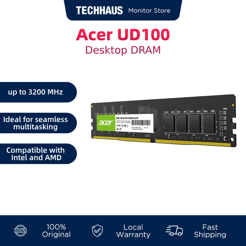 Acer UD100 Desktop DRAM UD100-16GB-3200 1R8 (Lifetime Warranty ...