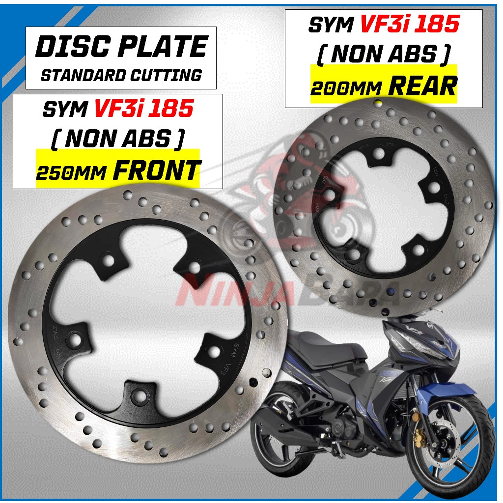 SYM VF3i VF3I 185 V1 (NON ABS) PIRING DISC DEPAN BELAKANG REAR & FRONT ...