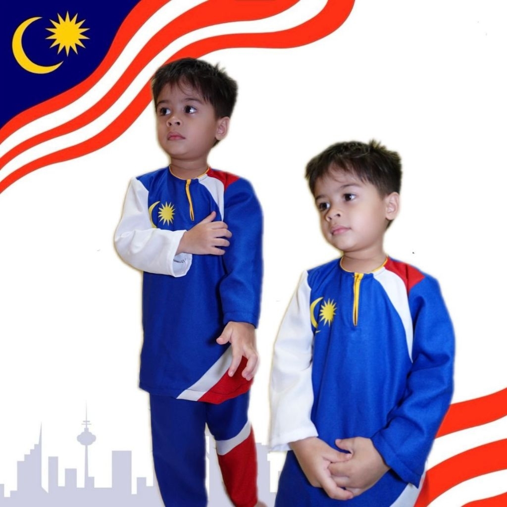 BAJU MERDEKA/BAJU BENDERA KANAK KANAK LELAKI SAMA PEREMPUAN READY STOCK ...