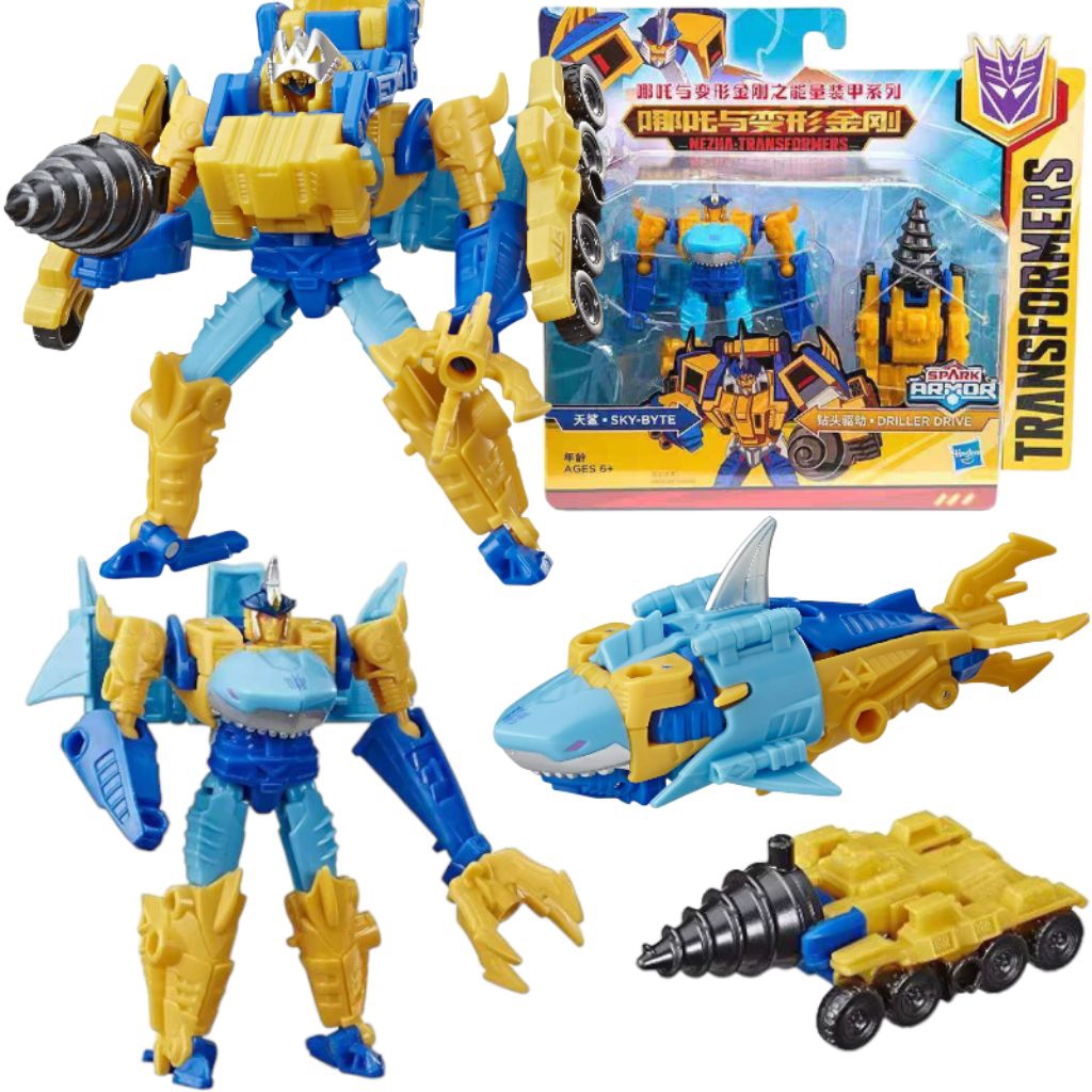 Hasbro Nezha Transformers China Exclusive Sky-Byte Driller Drive Spark ...
