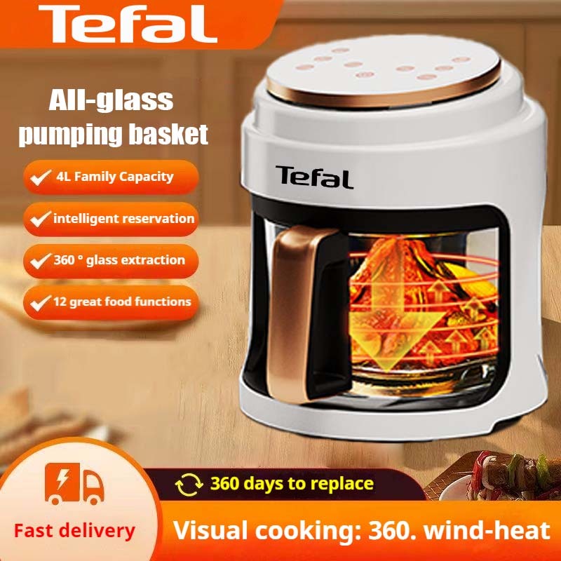 Tefal 4L smart fryer 360° visual glass air fryer household electric ...