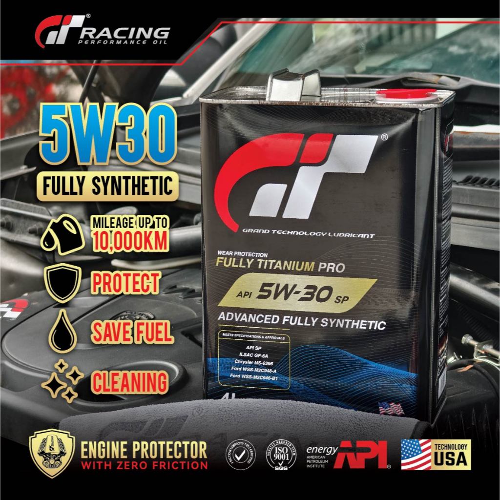 GT 5W30 Fully Synthetic Car Engine Oil 4L & 1L - Minyak Hitam Enjin ...