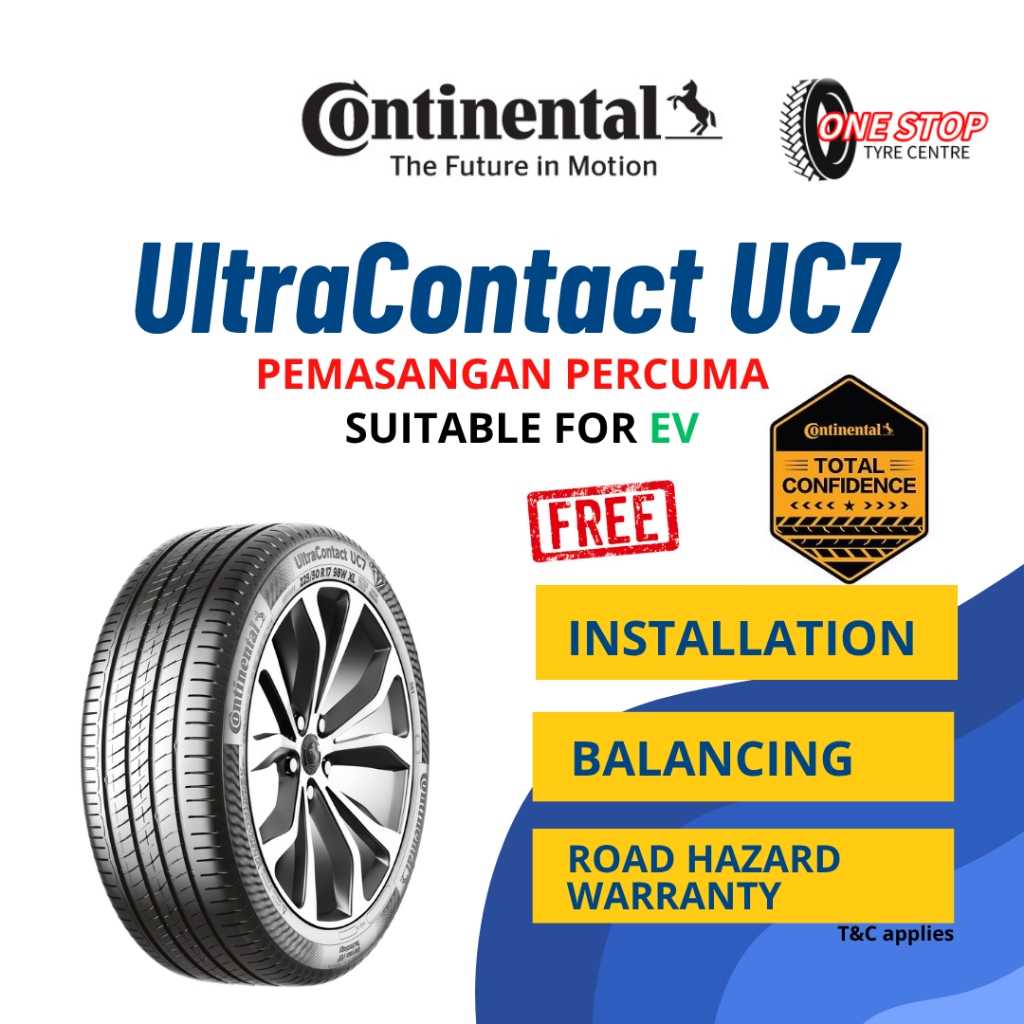 Continental UltraContact UC7 / UC6 Tayar Tyre 235/50R18 Vellfire ...
