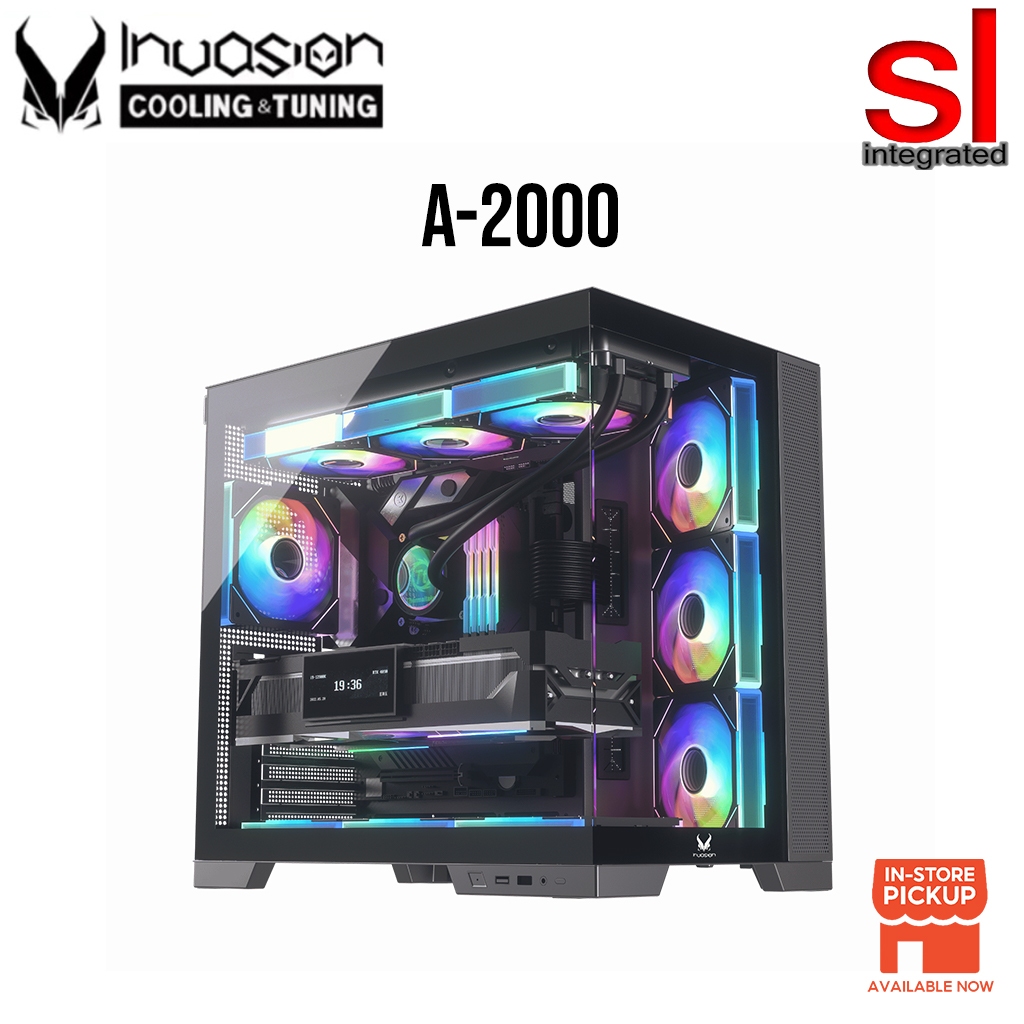 INVASION A-2000 ATX Gaming Casing (With Aurora Fans) | Shopee Malaysia