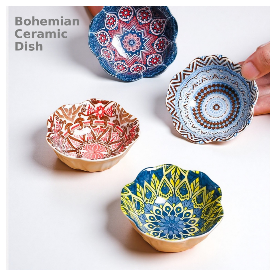 Pinggan Sos Seramik Bohemian Mini / Ceramic Bohemian Dipping Sause Dish ...