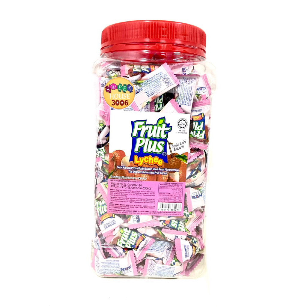 Fruit Plus Gula Gula Kunyah Buah Buahan Perisa Laici Makanan Ringan ...